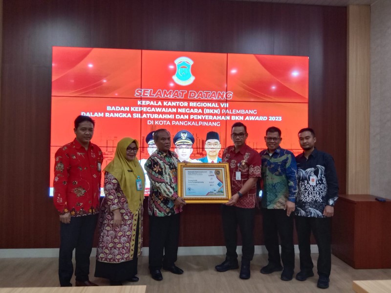 Pemkot Pangkalpinang Terima BKN Award 2023