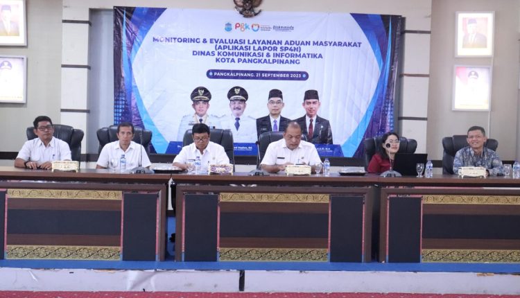 Diskominfo Pangkalpinang Gelar Monev Layanan Aduan Masyarakat Lapor SP4N